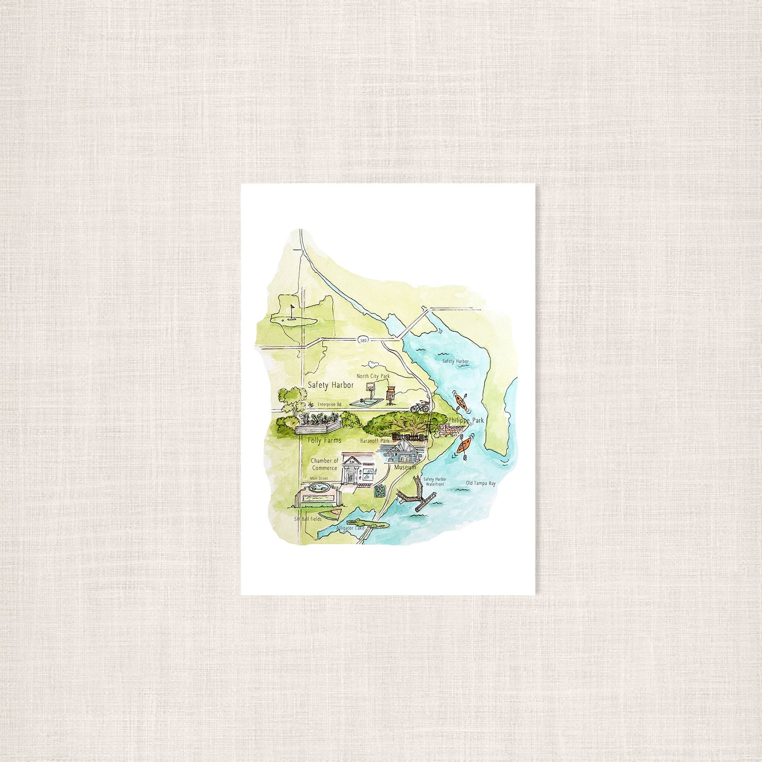 Safety Harbor Florida Map Safety Harbor, FL" Print – Essie Bergen